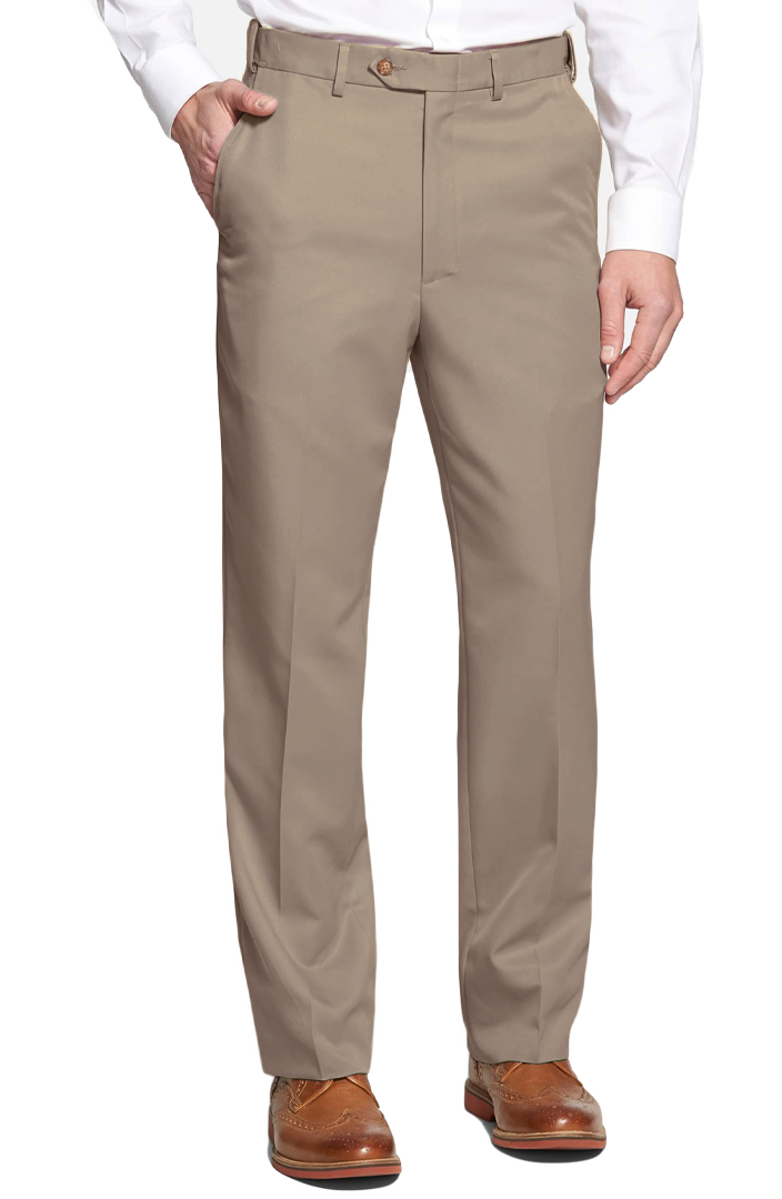 Men's Poplin Pants - Poplin Dress Pants | Berle Fine Trousers